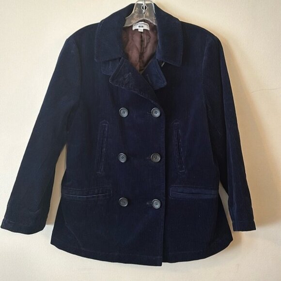 Uniqlo | Jackets & Coats | Uniqlo Ines De La Fressange Paris Navy Corduroy Lined Double Breasted ...